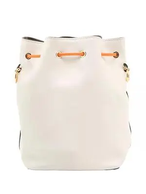 Fendi Mini Leather Mon Tresor Bucket Bag - White