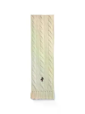 Polo Ralph Lauren Polo Bear Cable-knit Scarf - White
