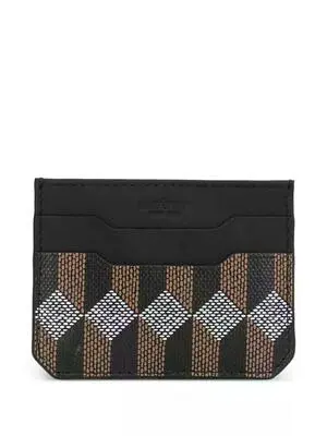 AU DEPART Monogram-print Card Holder - Black