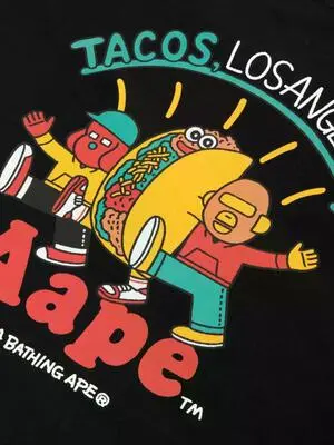 AAPE BY *A BATHING APE X Jun Oson Moonface T-shirt - Black