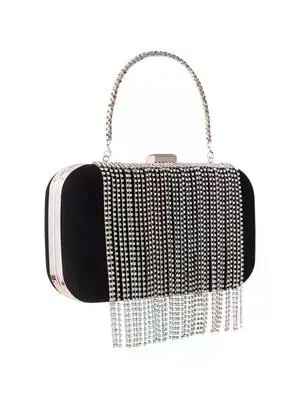 GEMY MAALOUF Crystal Fringe Clutch Bag