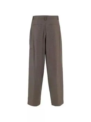 DARKPARK Houndstooth Pattern Pleated Trousers