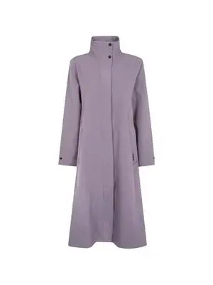 Rains Logo-print Hooded Coat - Purple