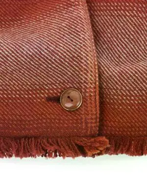 GOD'S TRUE CASHMERE Plaid Frayed-edge Scarf