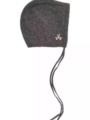Simone Rocha Crystal-embellished Knitted Balaclava