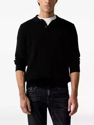 Marc O'polo Long-sleeved Polo-collar Sweater - Black
