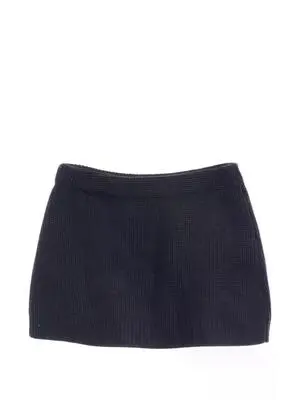 Prada Knit Pocket Mini Skirt - Blue