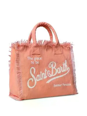 MC2 SAINT BARTH Canvas Colette Bag With Fringes