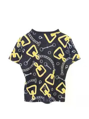 Hermès 2000s Graphic Print Short Sleeve T-shirt - Blue