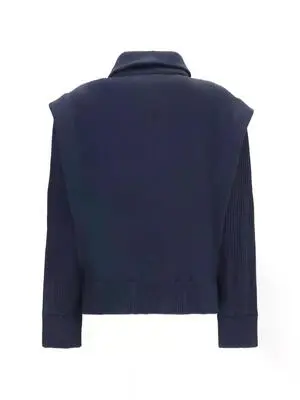 Giorgio Armani Ribbed-knit Panelled Jacket