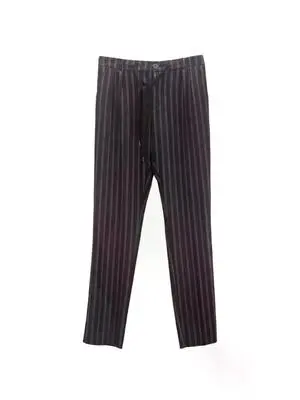 ANDREA POMPILIO Pinstripe Drawstring Trousers - Purple