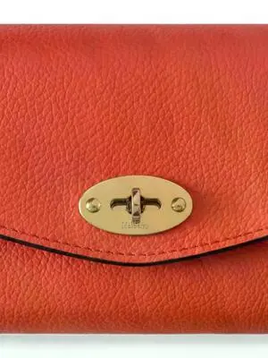 Mulberry Darley Grained-leather Wallet - Orange