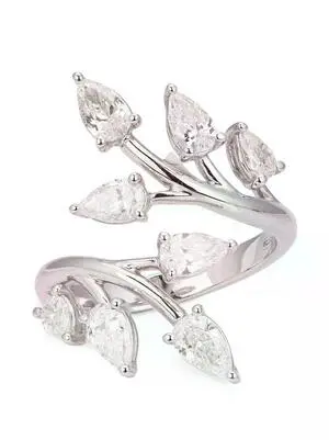ZYDO 18k White Gold Pear-cut Diamond Ring