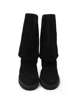Rene Caovilla Wedge Ankle Suede Boots