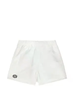 BODE Logo-embroidered Elasticated-waist Shorts - White