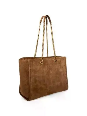 Saint Laurent Niki Shopping Suede Shoulder Bag