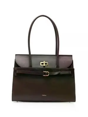 Furla Buckle-detail Leather Tote Bag - Brown