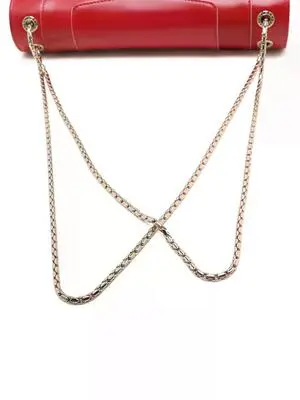 BVLGARI 2012-2026 Medium Calfskin Serpenti Forever Shoulder Bag - Red