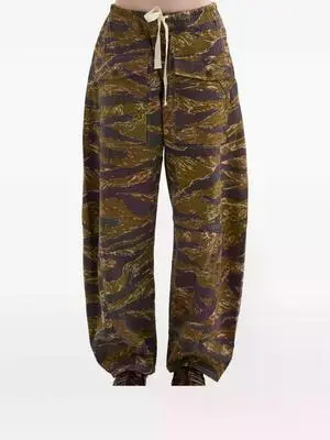 R13 Reversible Leopard-stripe Trousers