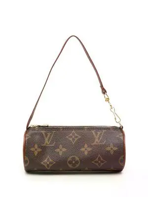LOUIS VUITTON 1990-2010 Monogram Papillon Pochette Handbag - Brown