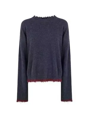 UMA WANG Distressed Cashmere Sweater - Grey