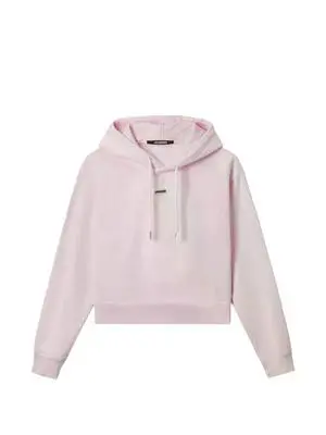 Jacquemus Logo-patch Hoodie - Pink