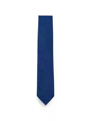 TOM FORD TOM FORD Net Pattern Satin Tie Blue