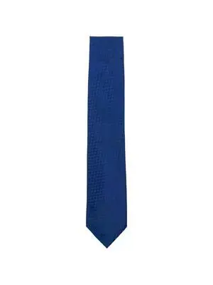 TOM FORD Net Pattern Satin Tie - Blue