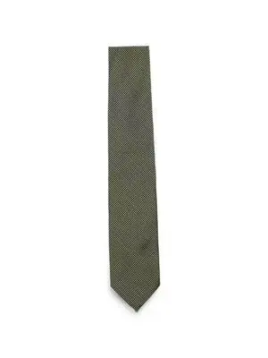 TOM FORD Houndstooth Patterned Neck Tie - Green