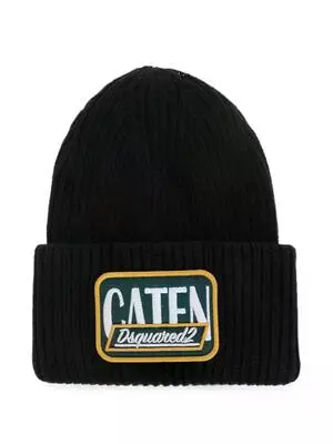 Dsquared2 Embroidered Patch Beanie Hat