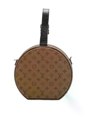 LOUIS VUITTON 2018 Monogram Reverse Petite Boite Chapeau Satchel - Brown