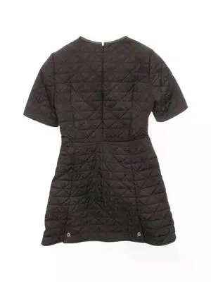 Prada 2010s Re-nylon Quilted Mini Dress - Black
