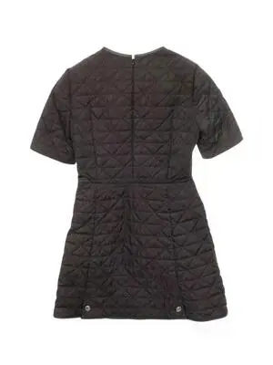 Prada Quilted Re-nylon Mini Dress With Enamel Triangle Logo
