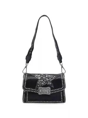 CAMPOMAGGI Agnese Stud-embellished Shoulder Bag - Black
