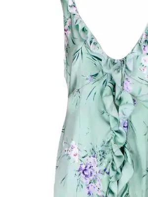 ANIYE BY Floral-print Ruffled Midi Dress