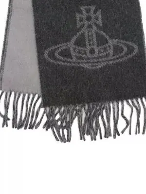 VIVIENNE WESTWOOD Orb-logo Fringed Scarf