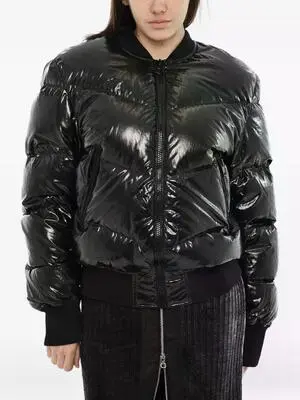 DIESEL® Quilted Pattern Zip Fastening Jacket - Black