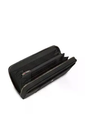 PIQUADRO Zip Around Leather Wallet - Black