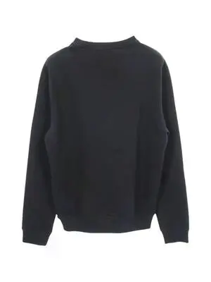 Hermès 2010s Etrier Decales Leather Patch Crewneck Sweatshirt