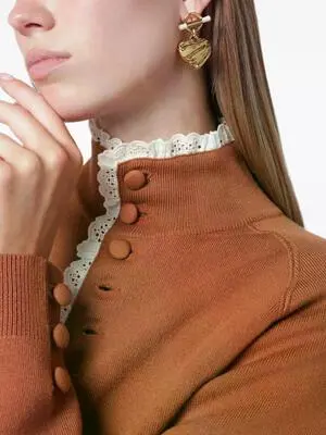 Chloé Heart-pendant Drop Earrings - Gold