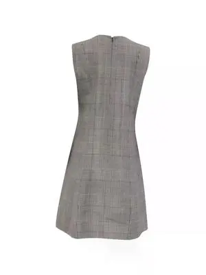 Theory Plaid A-line Wool Dress