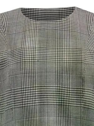 Theory Plaid A-line Wool Dress