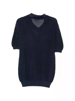 Tagliatore Perforated Knit V-neck Sweater