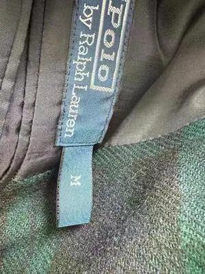 Ralph Lauren Elbow Patch Plaid Wool Jacket