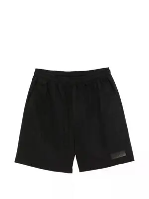 LOW BRAND Logo-patch Elasticated-waist Shorts - Black
