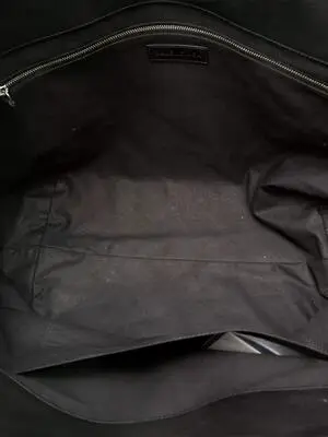 Balenciaga Large Canvas Tote Bag With Leather Trim - Brown
