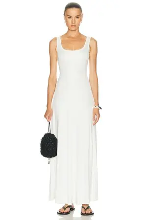 THE PARK Annie Tank Dress In White - Blanc