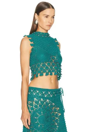 Rabanne Crochet Sleeveless Top