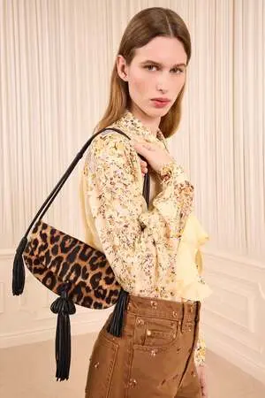 Ulla Johnson Paloma Flap Tassel Bag - Leopard