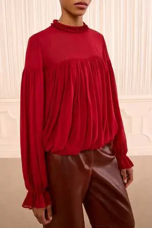 Ulla Johnson Pearl Long Sleeve Silk Blouse